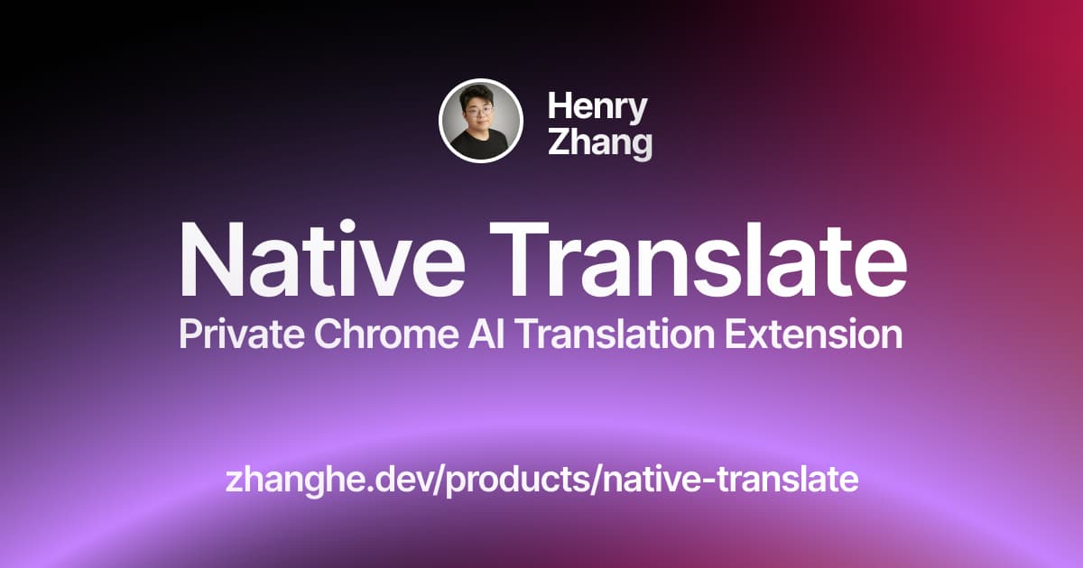 Native Translate | Private Chrome AI Translation Extension